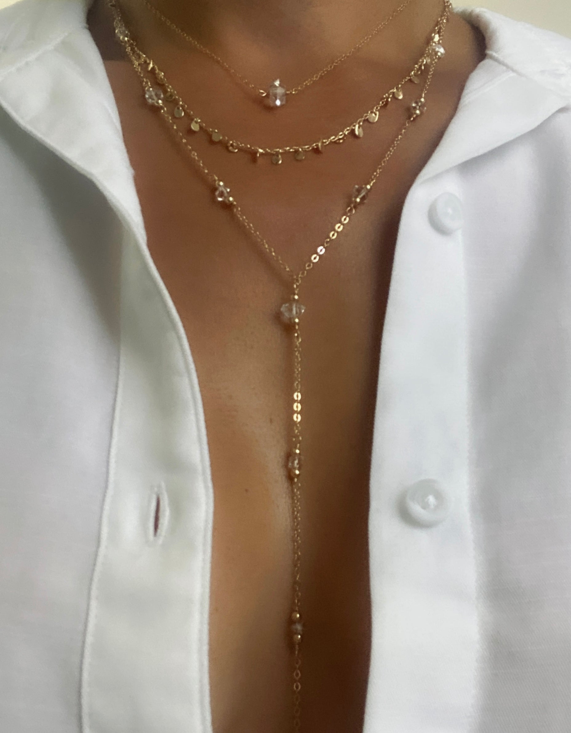 PURE LIGHT LARIAT NECKLACE – By Helen P